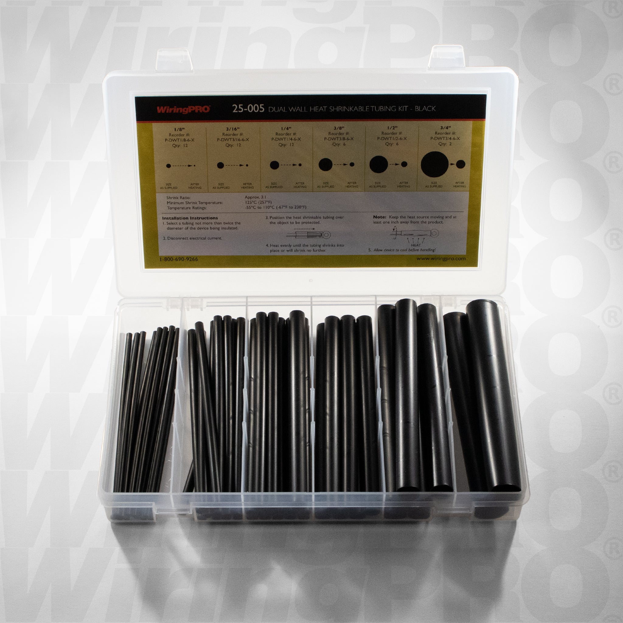 Dual Wall Heat Shrinkable Tubing Kit – WiringPRO