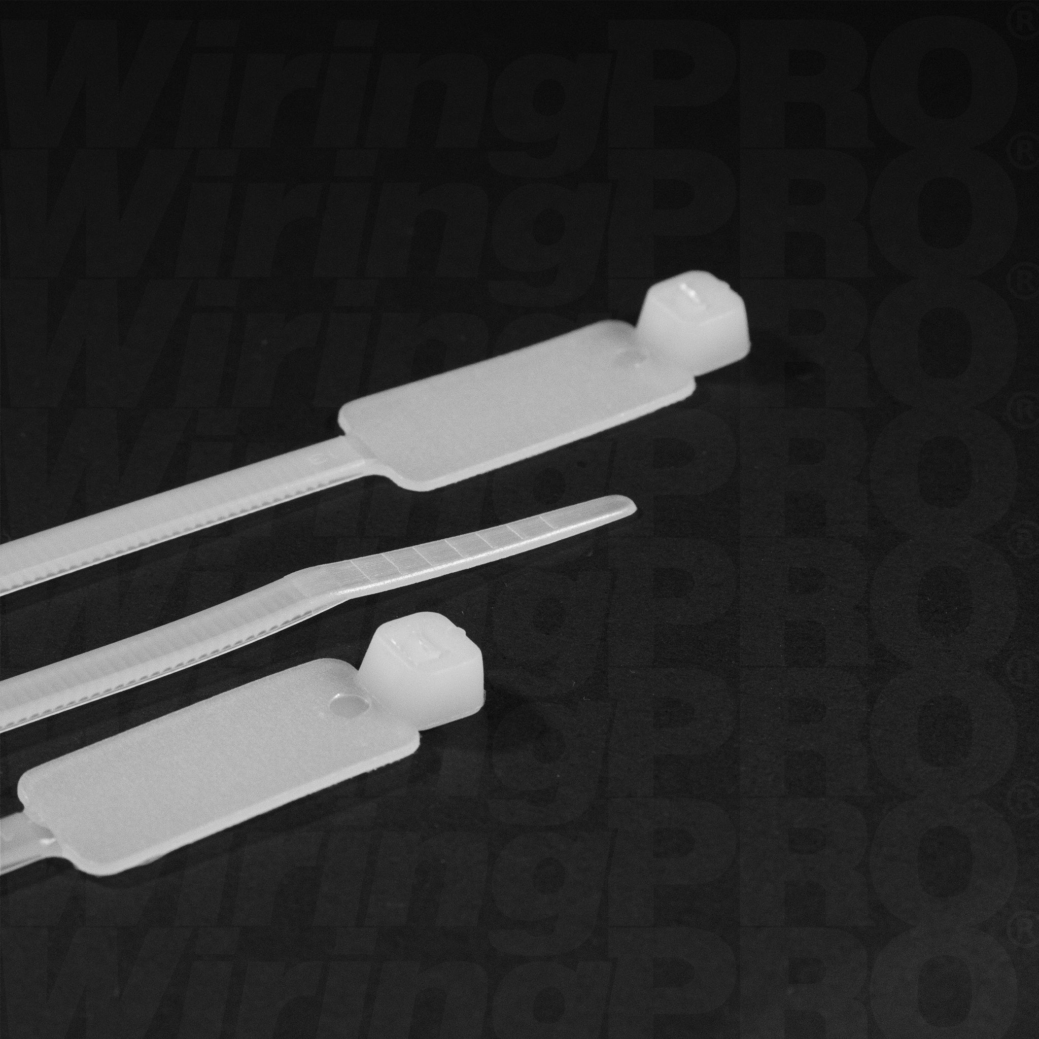 Identification + Flag Cable Ties – Natural Nylon – WiringPRO